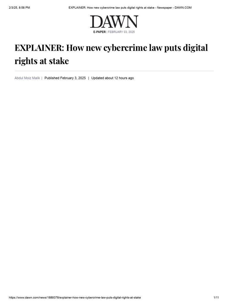 EXPLAINER - How New Cybercrime Law Puts Digital Rights at Stake ...