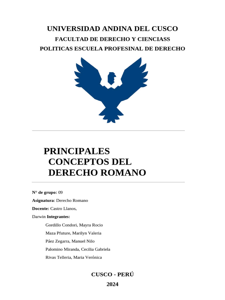 Conceptos Clave del Derecho Romano | PDF | Justicia | Crimen y violencia