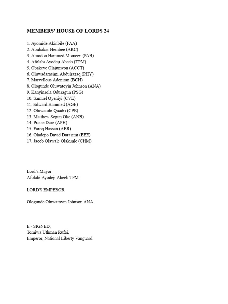 Members' House of Lords 24 | PDF