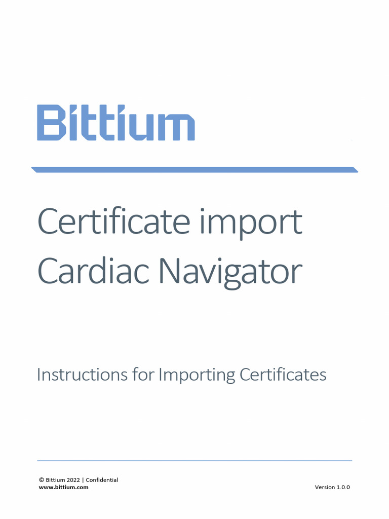 Cardiac Navigator Certificate Import - Instructions | PDF | Computer ...