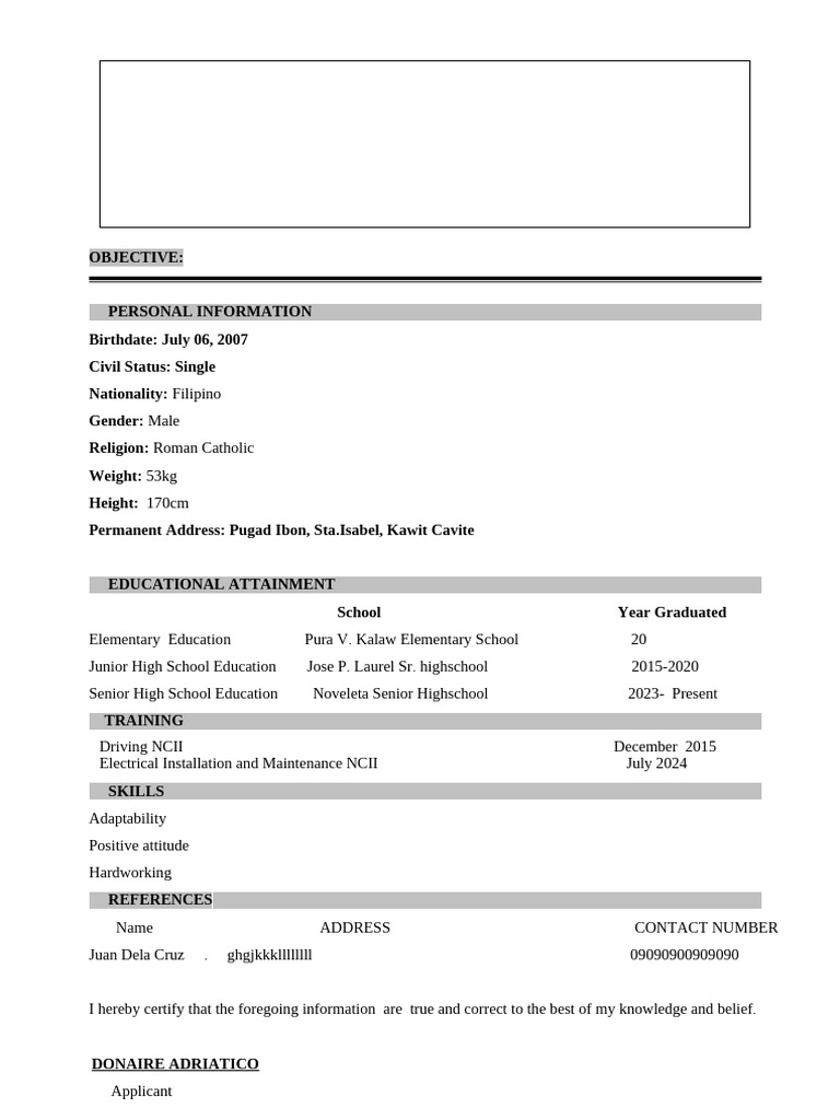 Alice Resume Sample | PDF