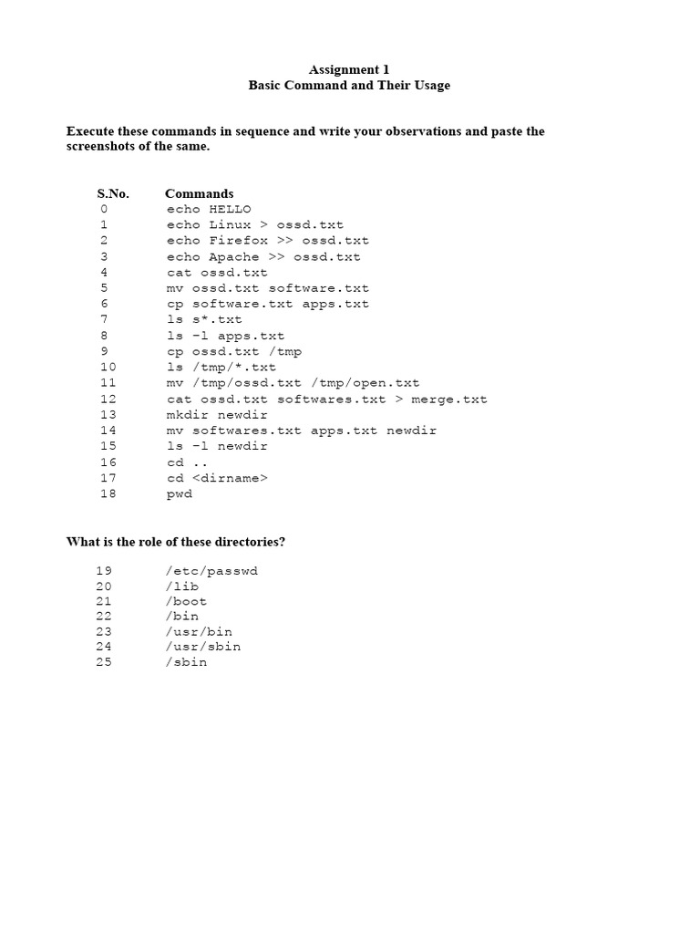Basic Linux Commands Tutorial | PDF