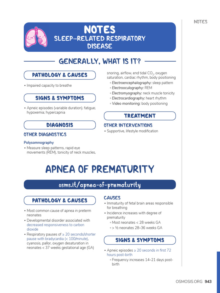 Sleep-Related Respiratory Disease | PDF | Medical Specialties | Diseases And Disorders