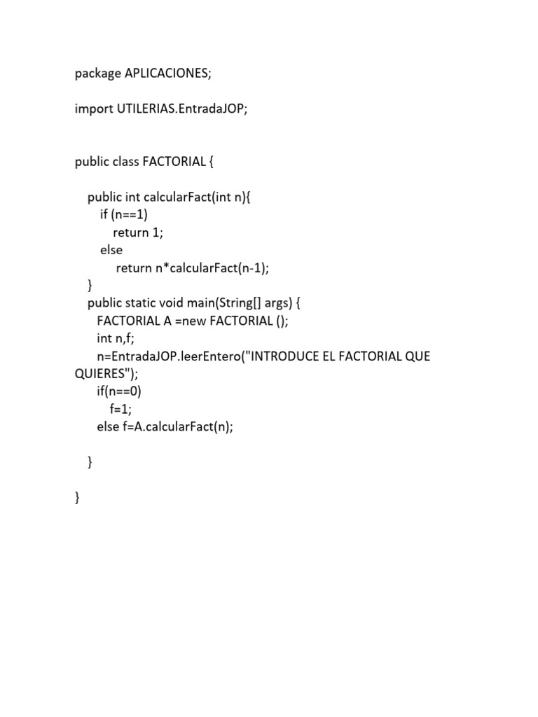 Factorial, Suma | PDF