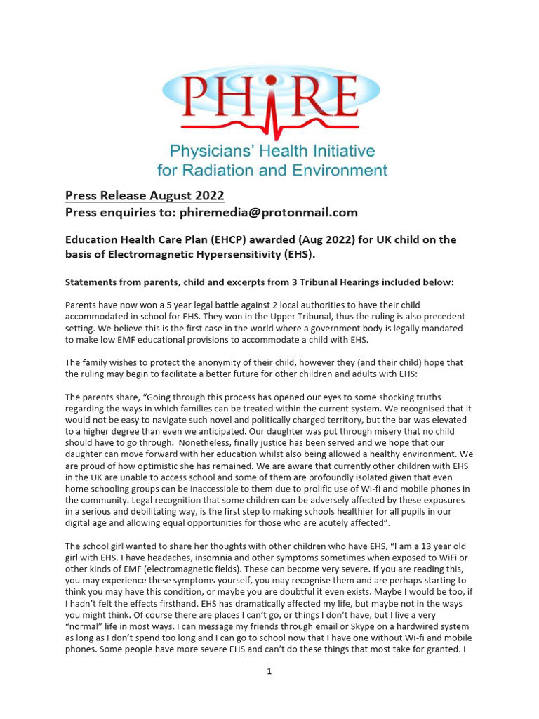 EHCP Sections for EHS Explained | PDF