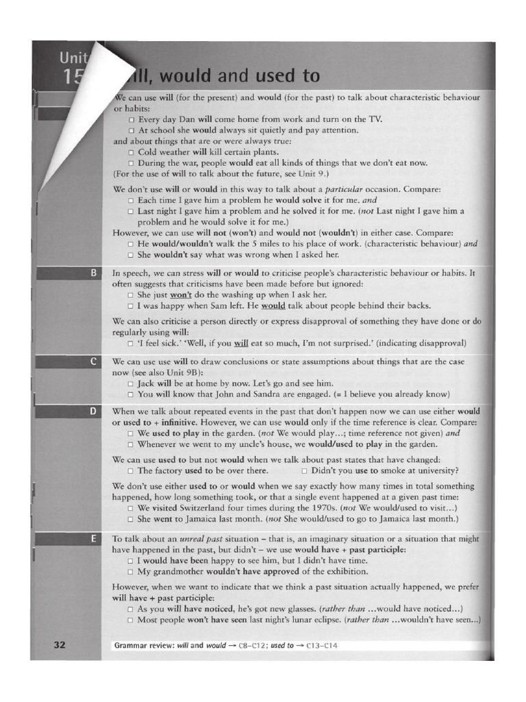 Will, Would and Used To-1 | PDF