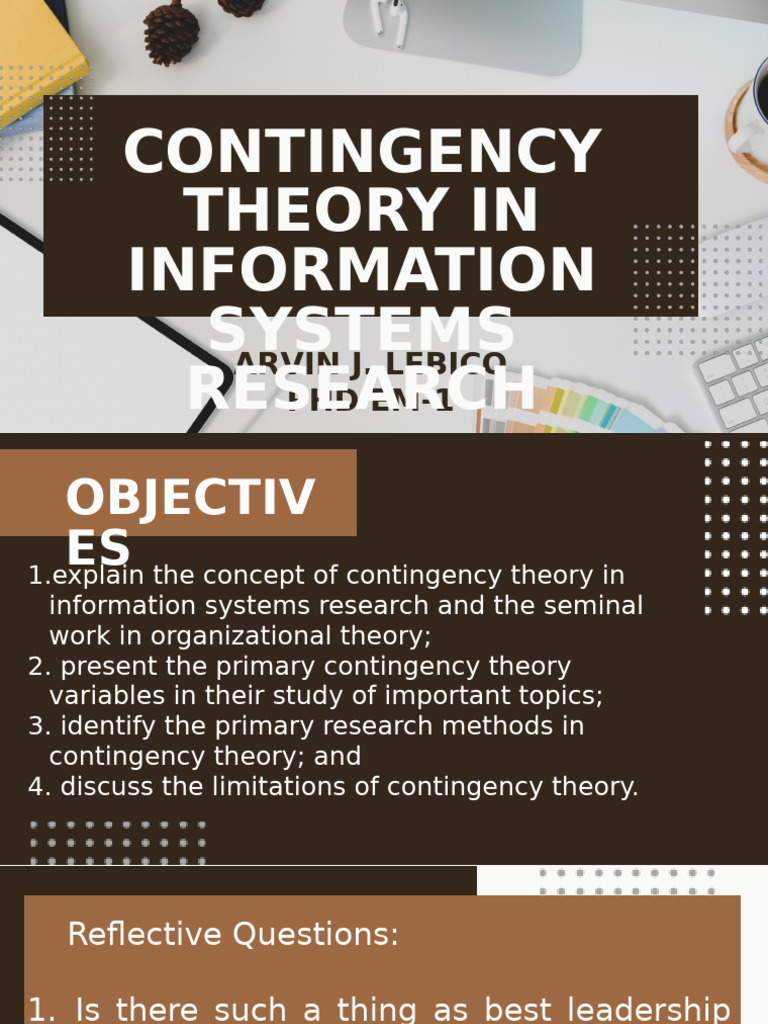 3 Contingency Theory In Information Systems Research Pdf