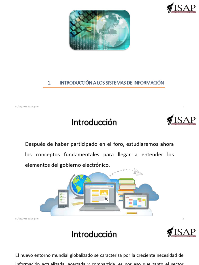 Semana-1.-Introduccion-los-sistemas-de-informacion | PDF | Red de computadoras | Hardware de la ...