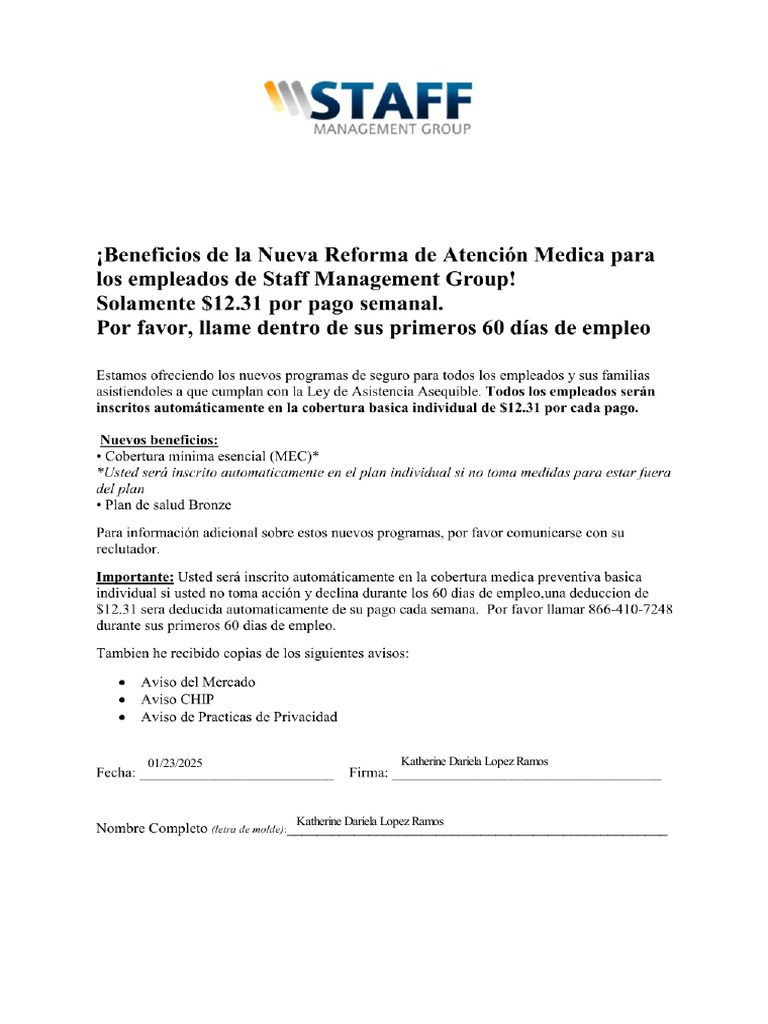 ACA Application 1570941 | PDF