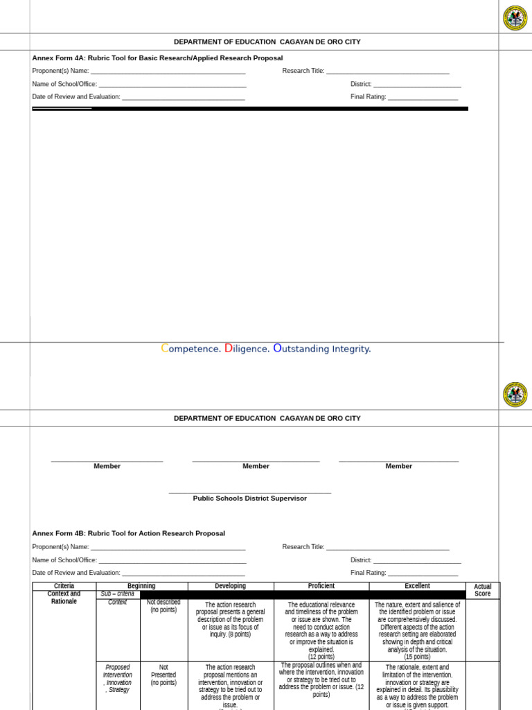 Research Proposal Evaluation Rubric | PDF | Data | Survey Methodology