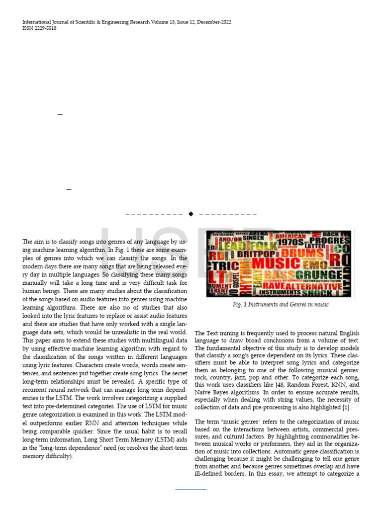Lyric Based Multilingual Music Genre Classification | PDF | Accuracy ...