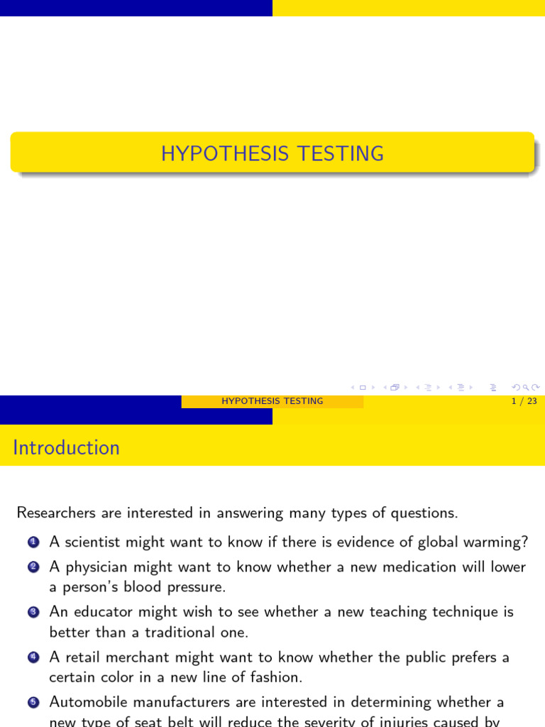 Understanding Hypothesis Testing Basics Pdf Hypothesis Statistics