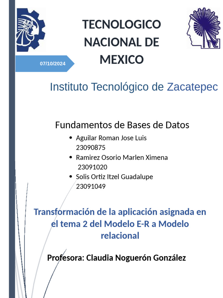 Transformacion Del Modelo E-R Al Modelo Ee-R | PDF