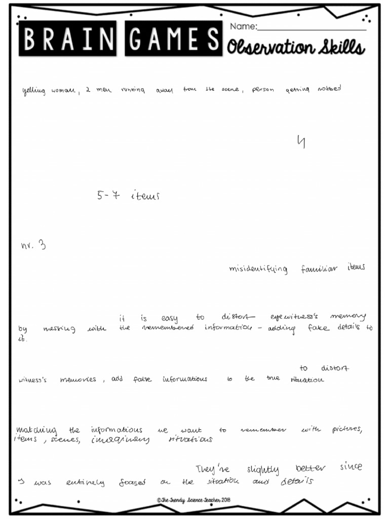 Eyewitness Credibility and Memory Skills | PDF