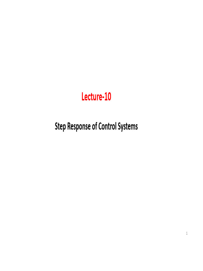 001 Lec10-Step-Response | PDF