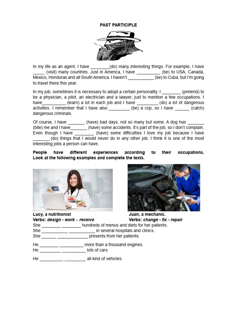 Past Participle Lesson Material | PDF | Telephone