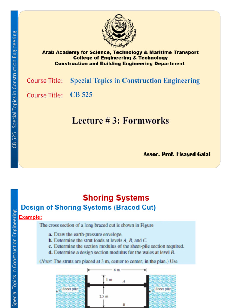 Design of Braced Shoring Systems | PDF | Concrete | Materials