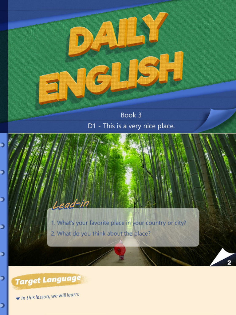 DailyEnglish3 UnitD L01 LessonSlides | PDF