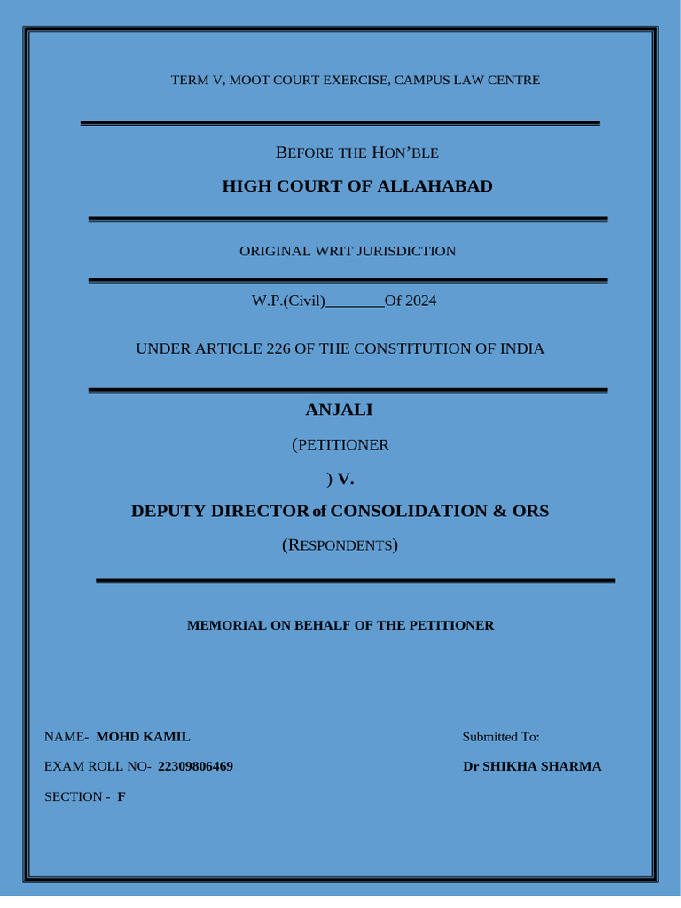 Moot Problem 3 Petitioner | PDF