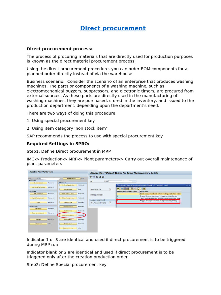 Direct and Indirect Procurement | PDF | Procurement | Supply Chain