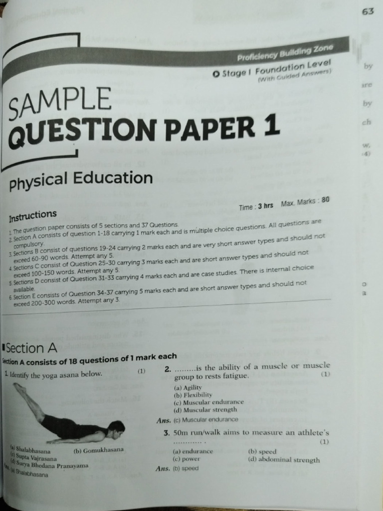 Physical Education Sample Paper 2 | PDF | Nutrients | Diet (Nutrition)
