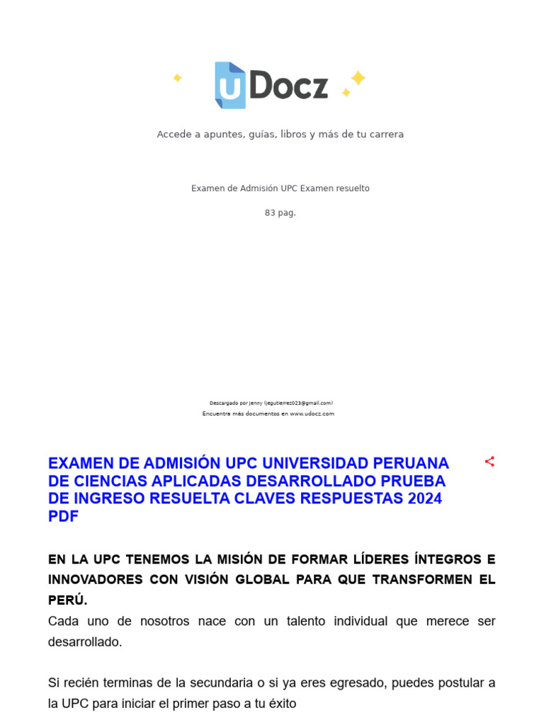 Examen de Admision u 710083 Downloadable 7848280 | PDF | Matemáticas