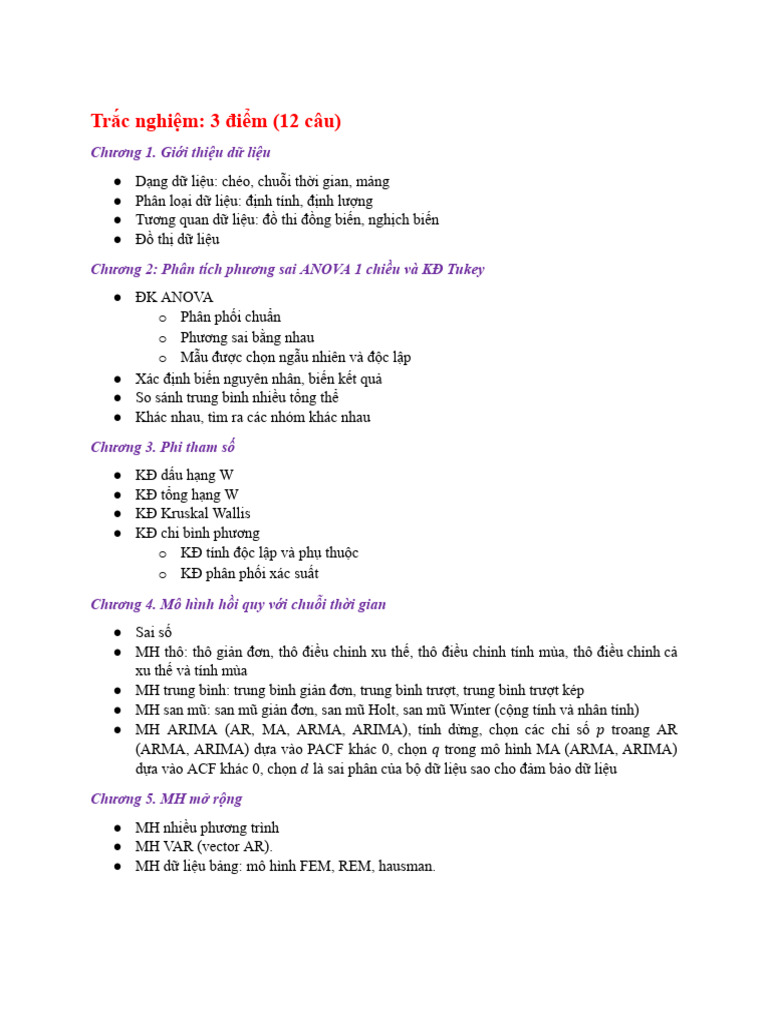 Ôn tập PTDL | PDF