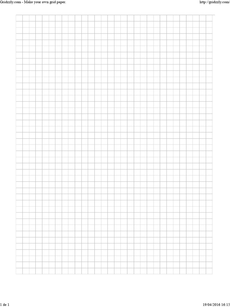 Gridzzly.com - Make your own grid paper | PDF