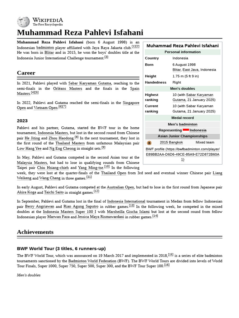 Muhammad Reza Pahlevi Isfahani (1) | PDF | Sports Competitions