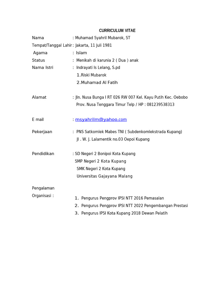 CURRICULUM_VITAE_Syahril_NTT | PDF