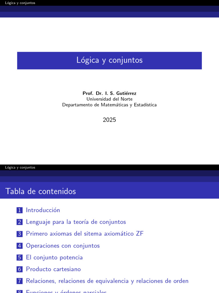 Logic and Sets 2025 | PDF | Conjunto vacio | Axioma
