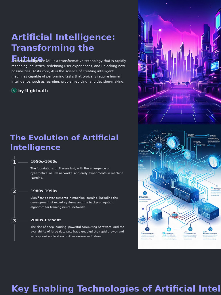 Artificial Intelligence Transforming The Future | PDF | Artificial Intelligence | Intelligence ...