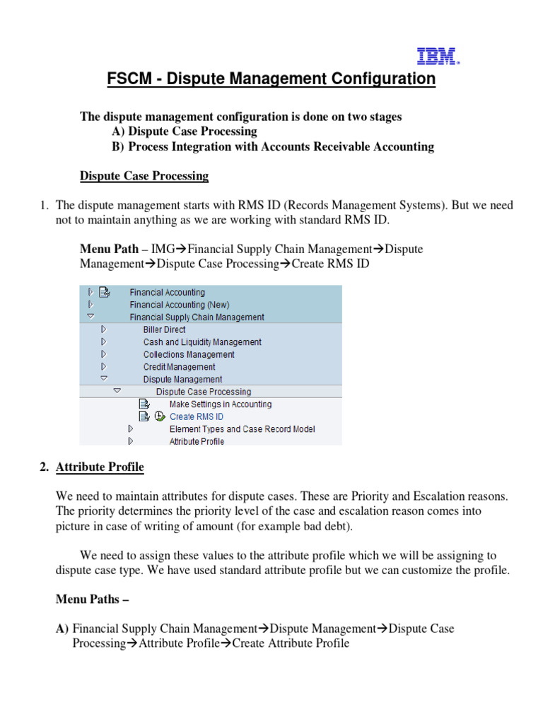FSCM Dispute Management Config | PDF | Function (Mathematics) | Supply ...