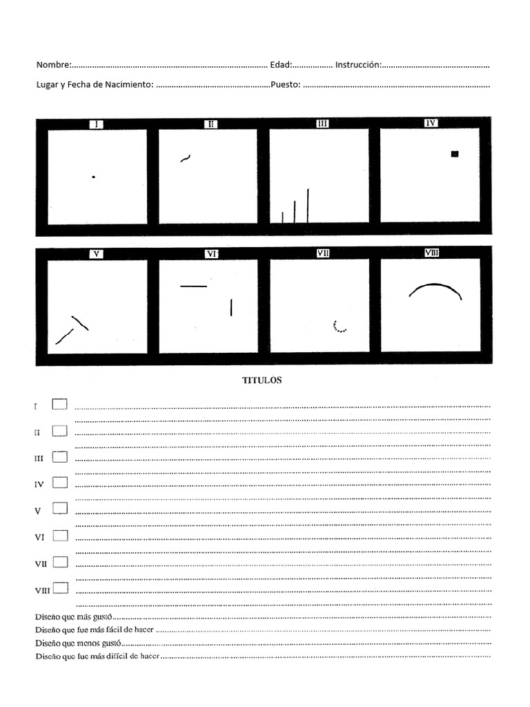 Test de Wartegg | PDF