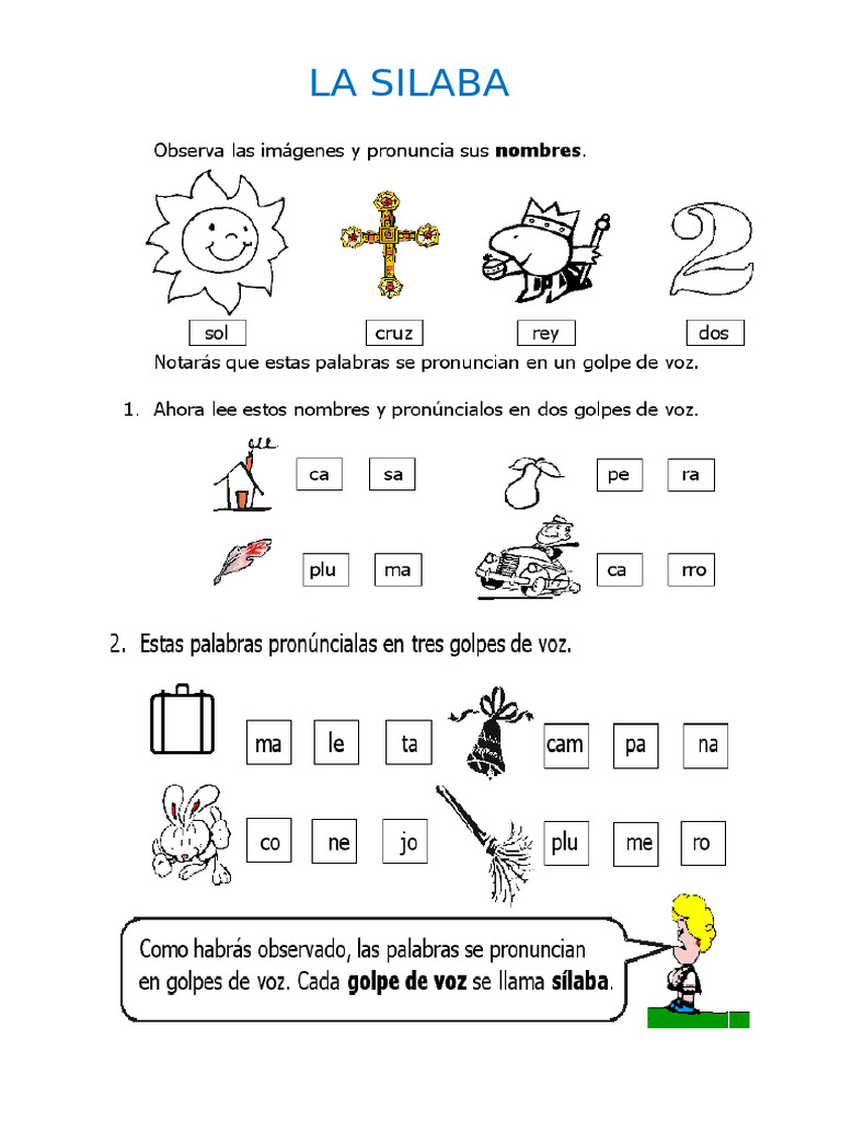 Actividades Interactivas sobre Sílabas | PDF