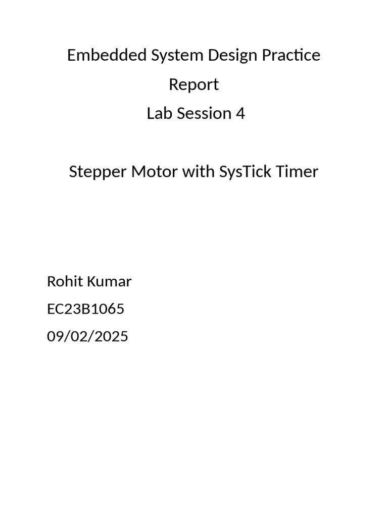 Embedded System Design Practice | PDF