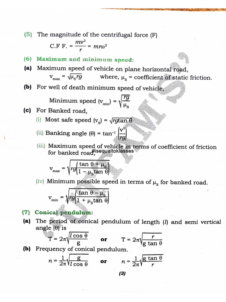 HSC Physics Chapterwise Formulas Class 12 | PDF