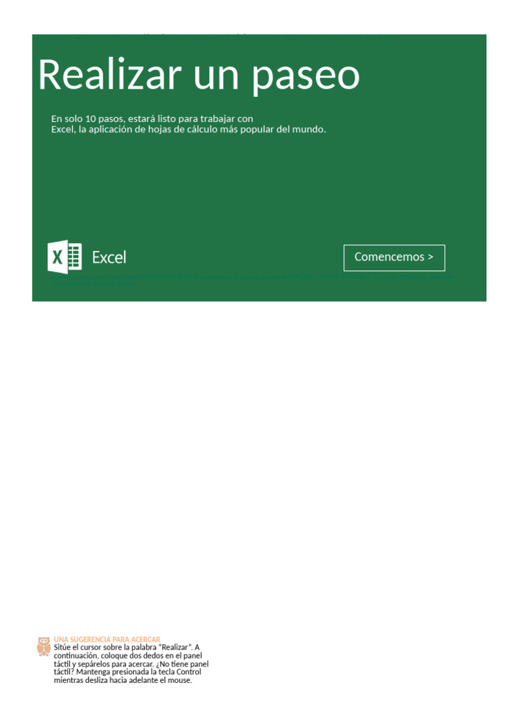 Le Damos La Bienvenida a Excel1 | PDF | Hoja de cálculo | Microsoft Excel