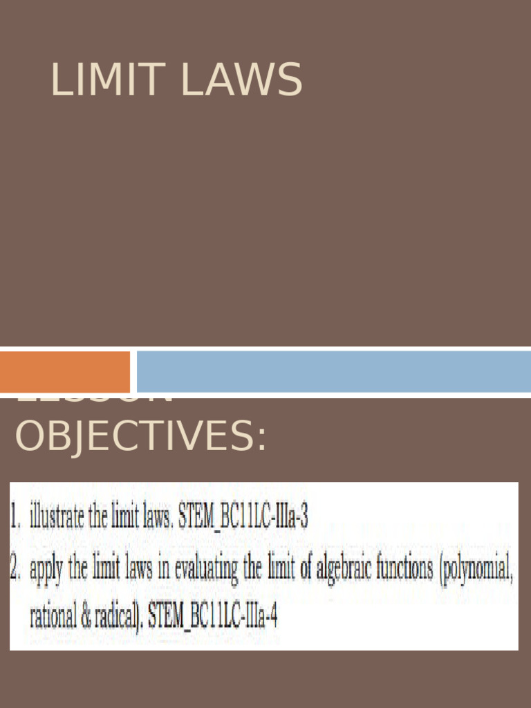 Understanding Limit Laws in Mathematics | PDF