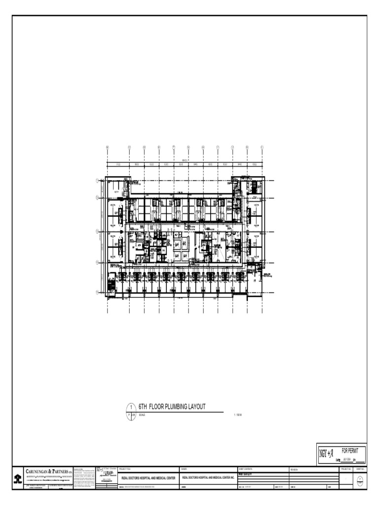 6th Floor Plumbing Layout for Rizal Hospital | PDF