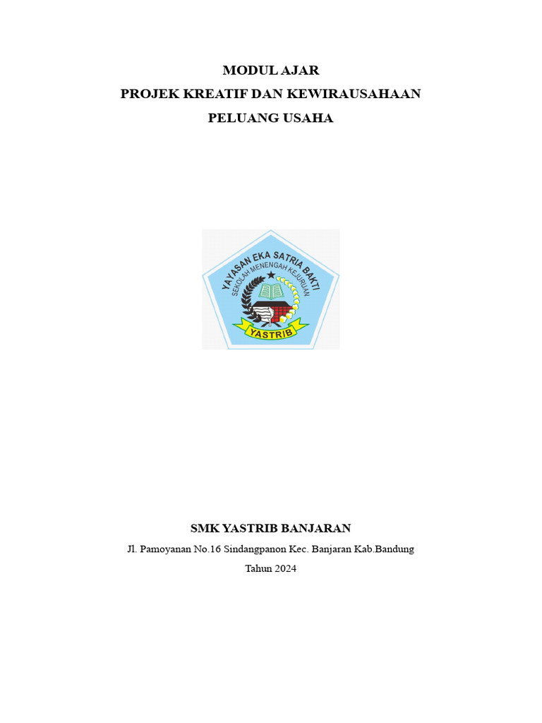 MODUL AJAR Peluang Usaha | PDF