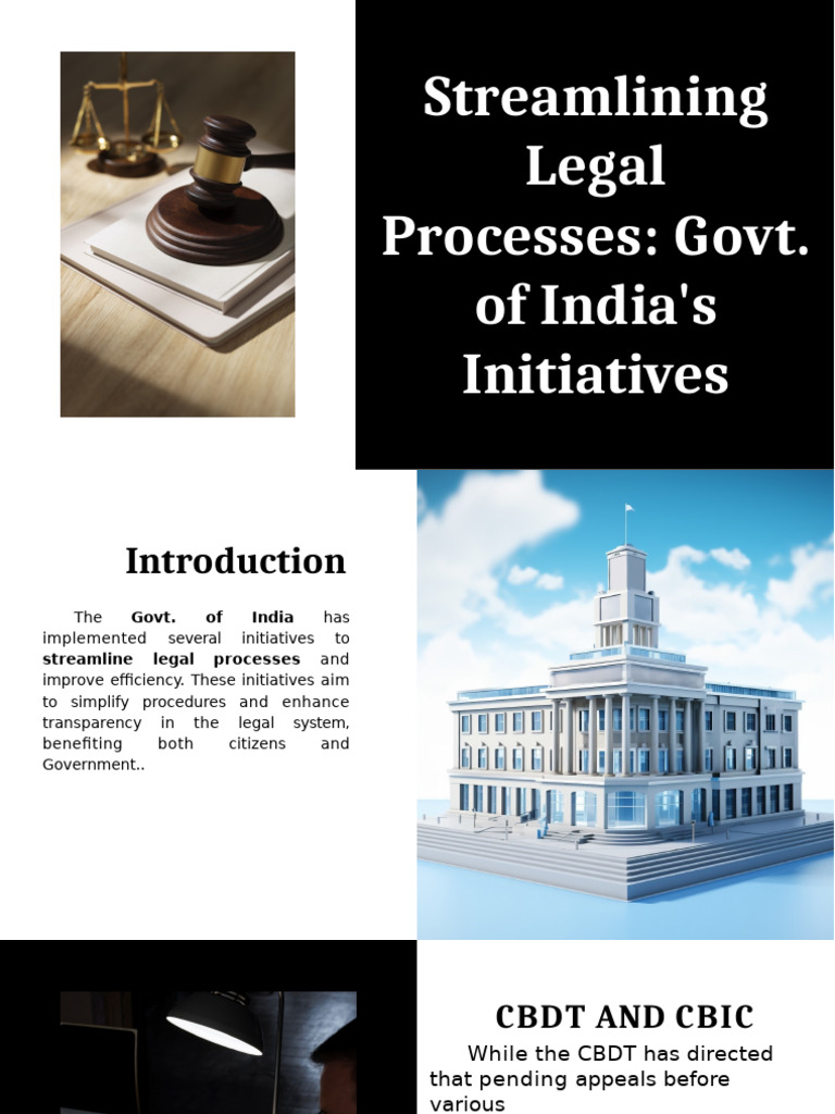 Streamlining Legal Processes Govt of Indias Initiatives | PDF ...
