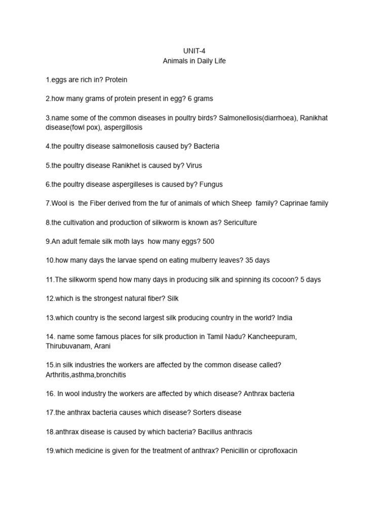 Unit 4 Animals in daily life | PDF