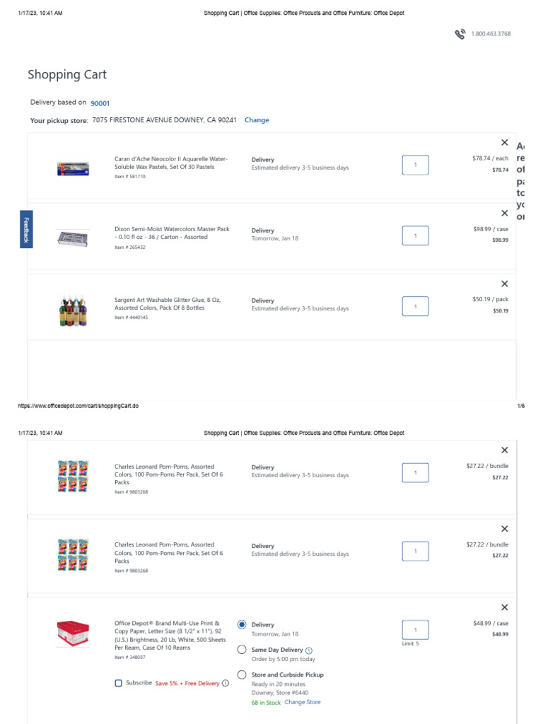 Purchase Order Office Depot March - Feb Wilson DUSD | PDF