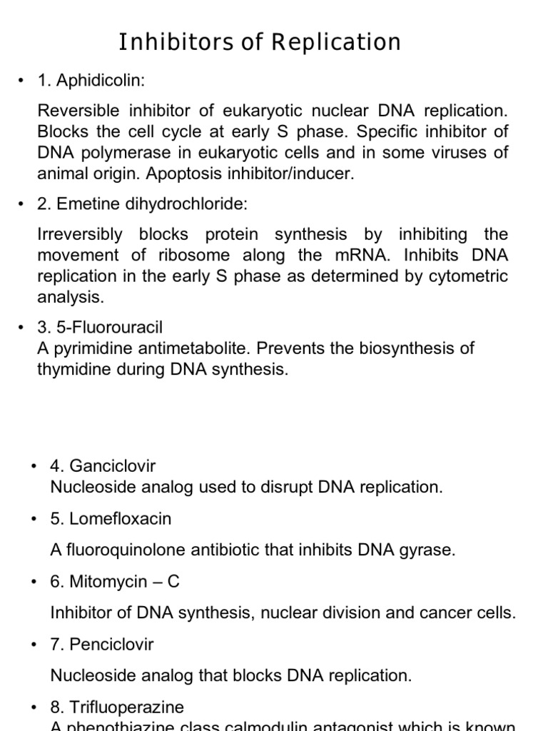 Inhibitors of Replication | PDF