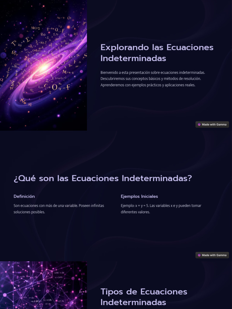 Explorando Las Ecuaciones Indeterminadas | PDF | Ecuaciones | Variable ...
