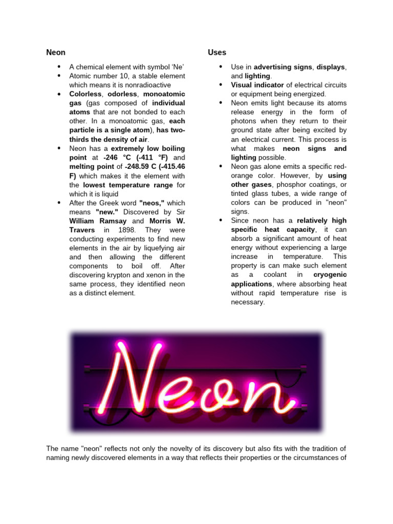 Neon Isotopes | PDF | Atoms | Chemistry