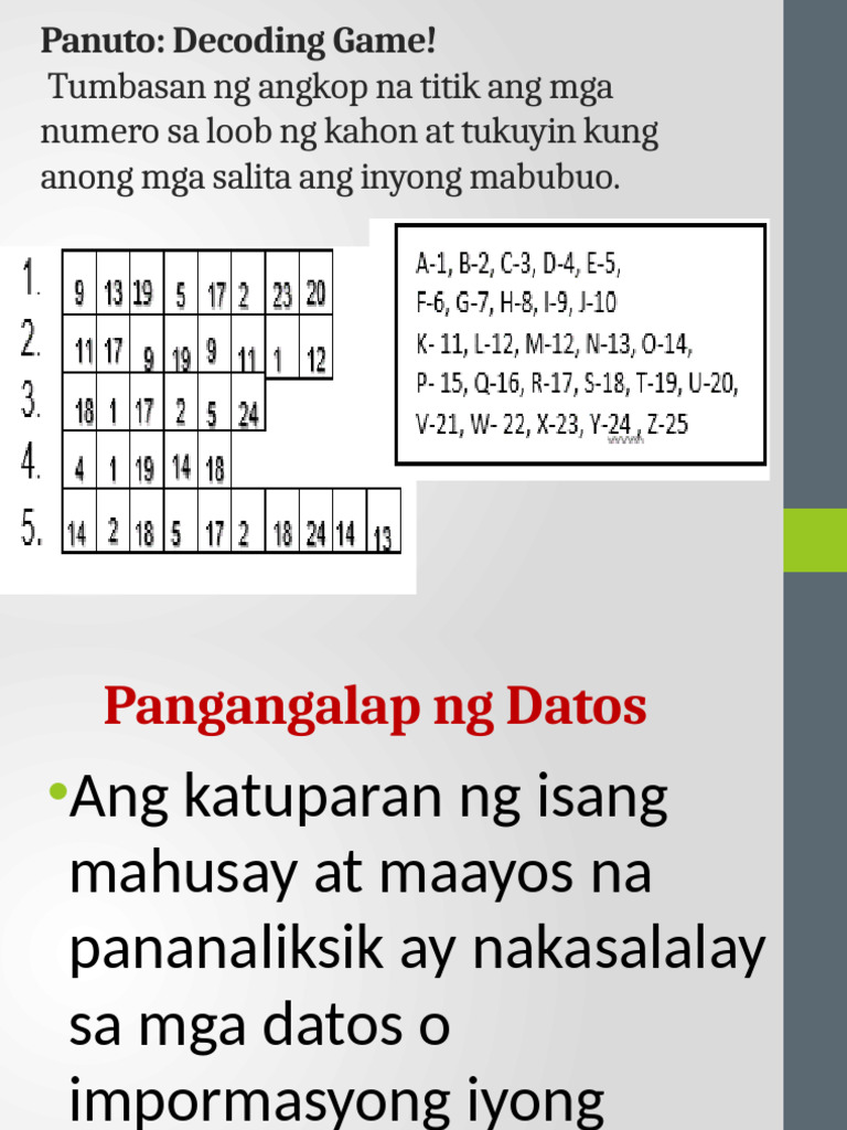 Pangangalap NG Datos | PDF