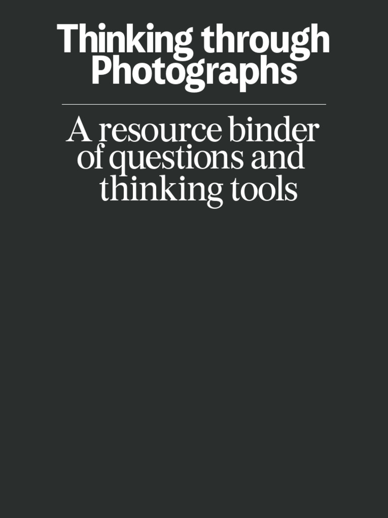 A Resource Binder of Questions and Thinking Tools | PDF | Image ...