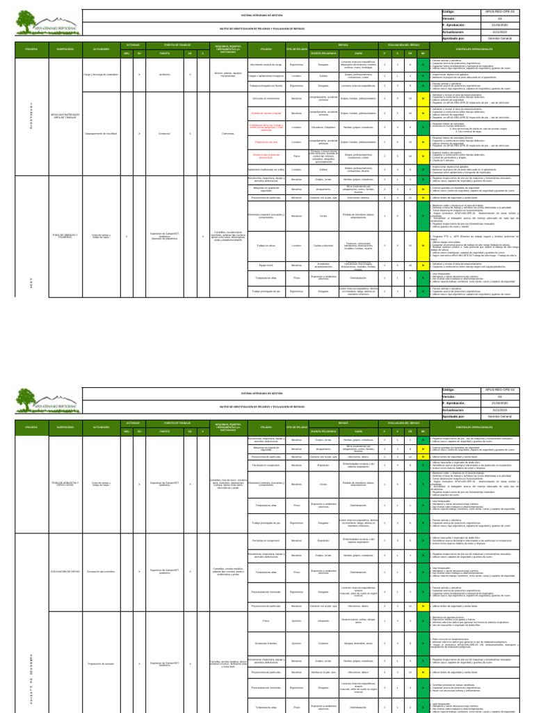 XXXXXXX APUS-REG-OPE-04 V04 MATRIZ IPERC | PDF